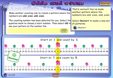 Musical number patterns: odds and evens