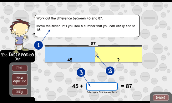 The difference bar: tutorial: using the difference bar